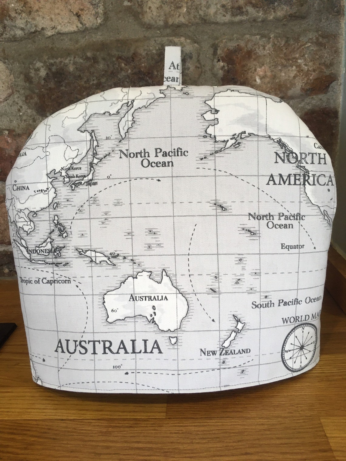 Tea Cosy, Maps Tea Cosy, Map of the World Tea Cosy, Handmade Tea Cosy ...