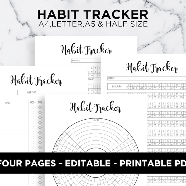 Habit Tracker - Etsy
