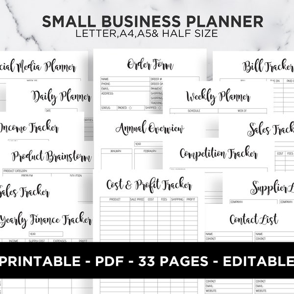 Business Printables - Etsy
