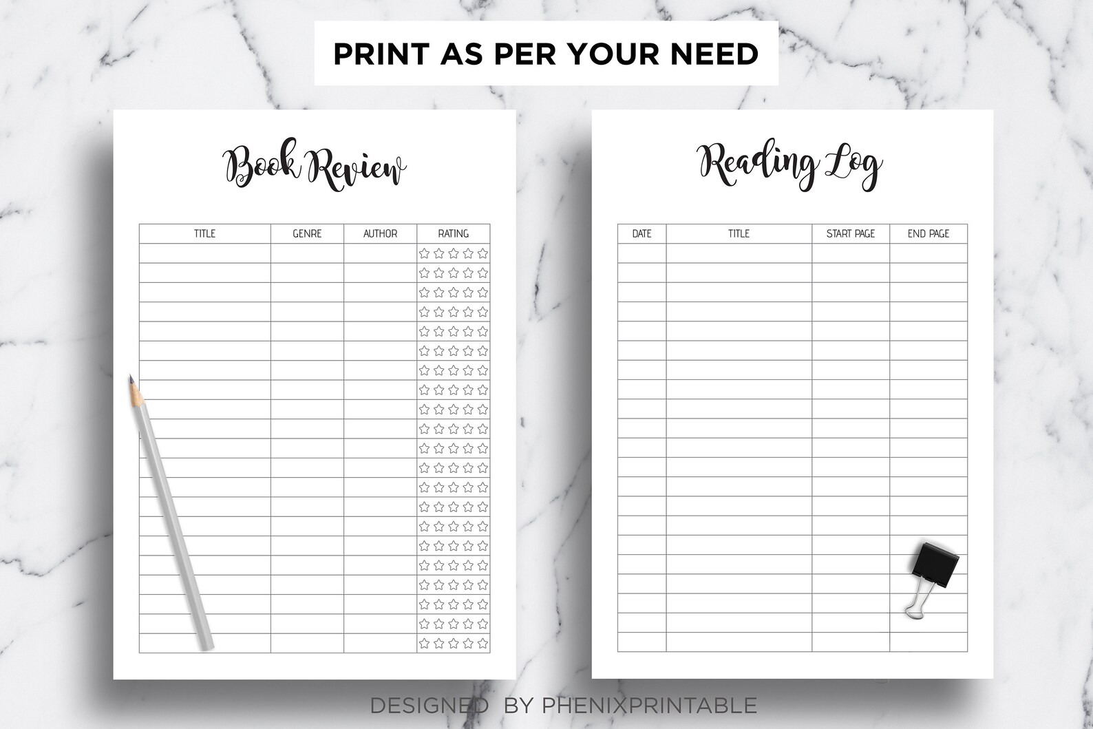 Reading Journal Book Planner Book Journal Reading Log | Etsy