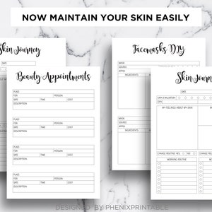 Beauty Planner Skin Care Routine Beauty Organizer Beauty Journal Period ...
