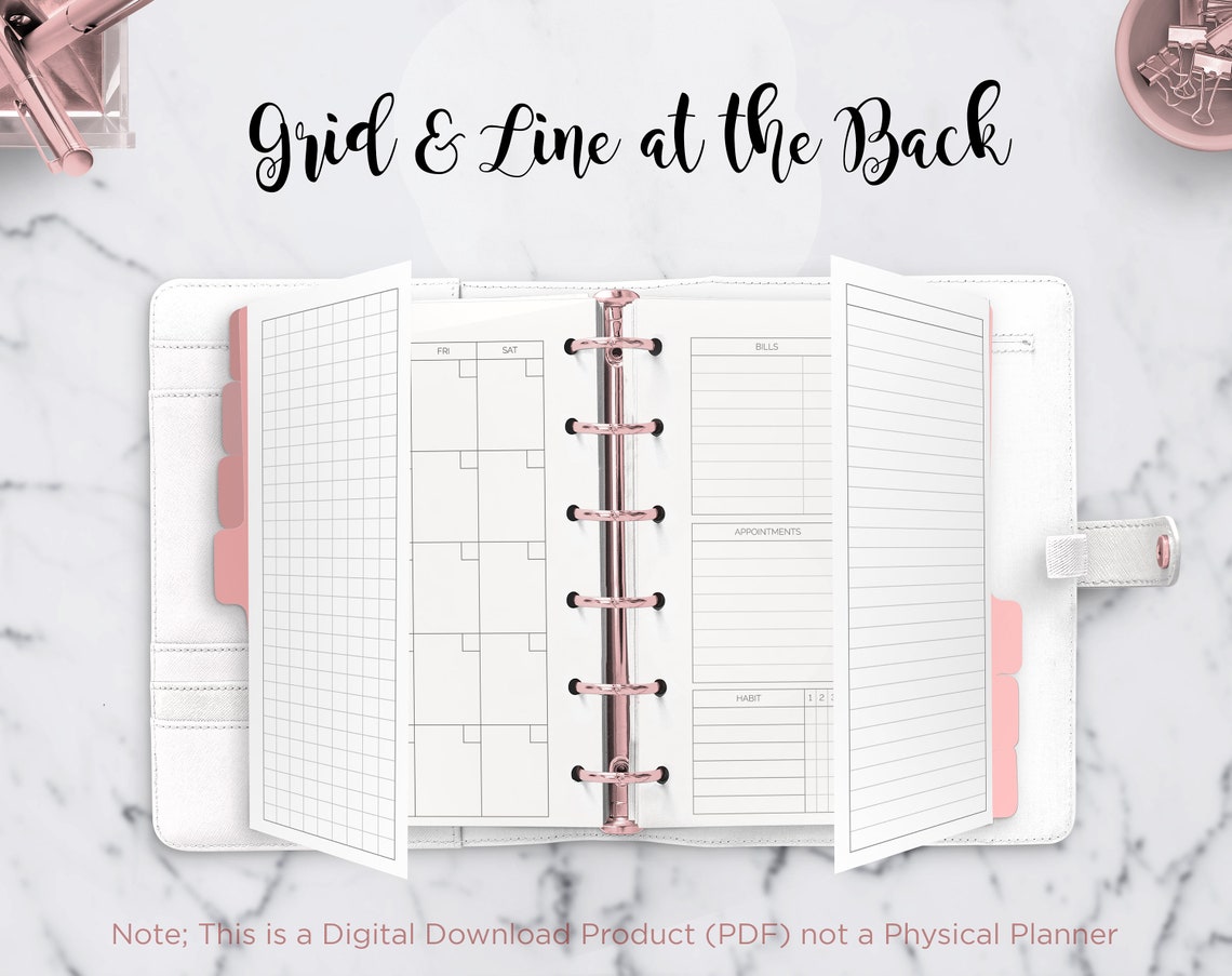 Month at a Glance Monthly Planner Undated Monthly Layout | Etsy