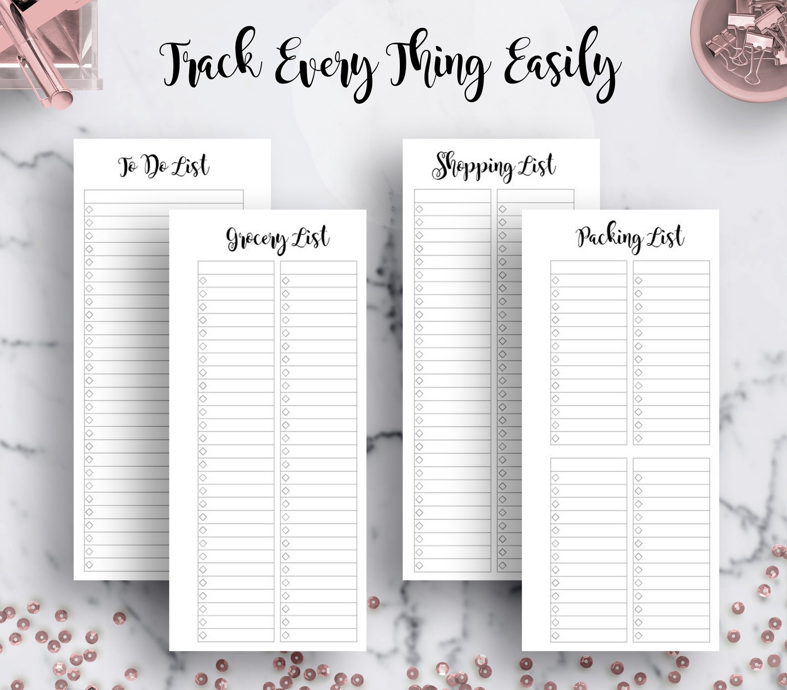 To Do Grocery List Packing List Blank Template Task List - Etsy