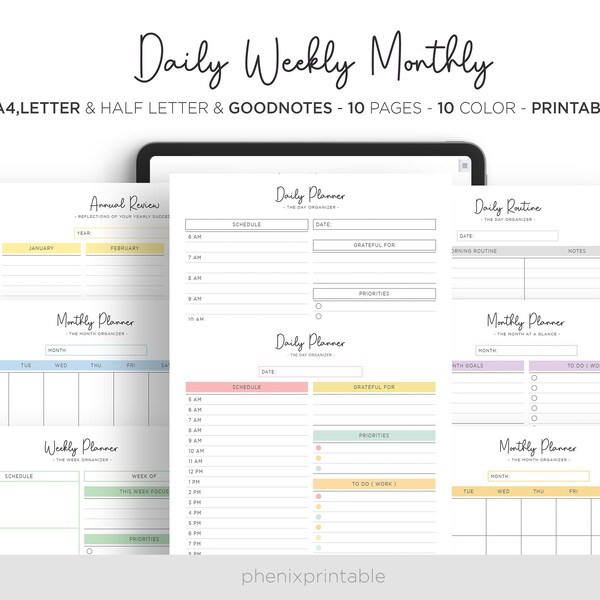 Daily Hourly Planner - Etsy