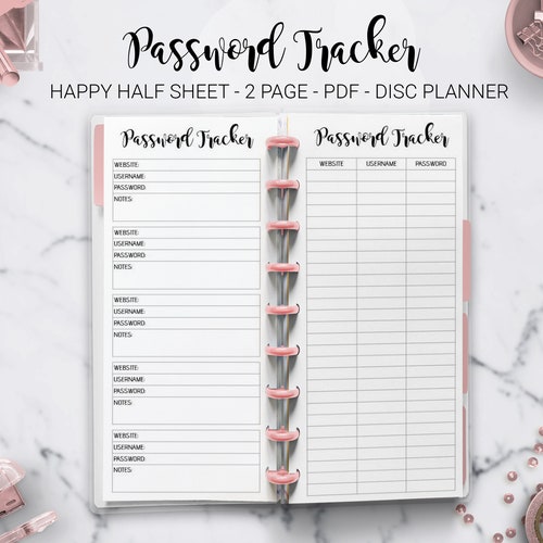 Password Tracker Log Password Organizer Password List Keeper - Etsy