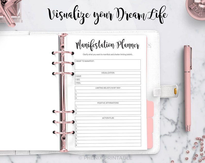 2021 Law of Attraction Plan Manifestation Planner Vision Board | Etsy