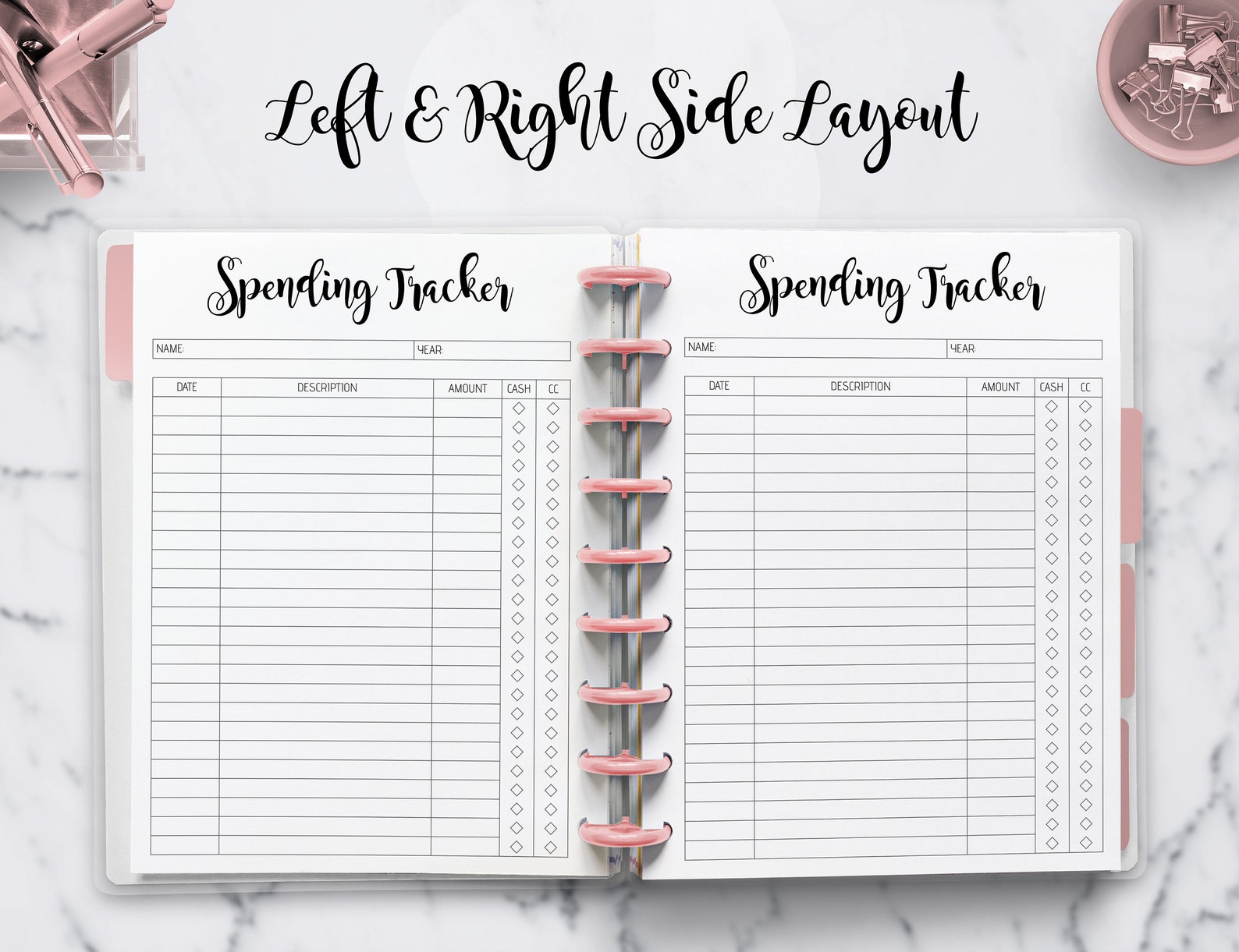 Spending Tracker Spending Log Expense Tracker Finance Planner | Etsy