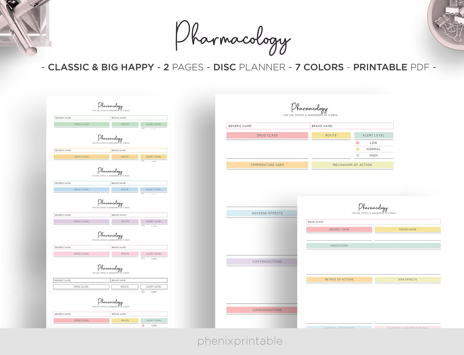 Pharmacology Drug Card Nursing Student Note Taking Template - Etsy