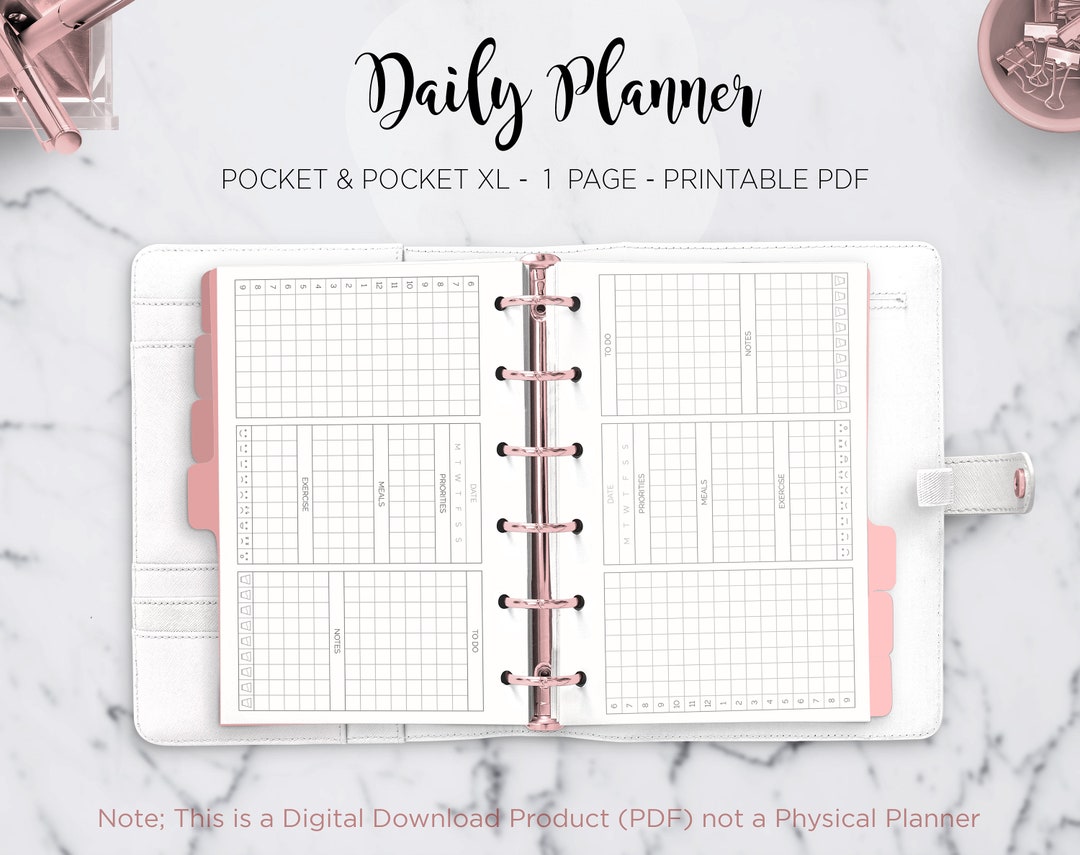 Daily Planner Work Planner Day Planner Weekly Planner Hourly Planner ...