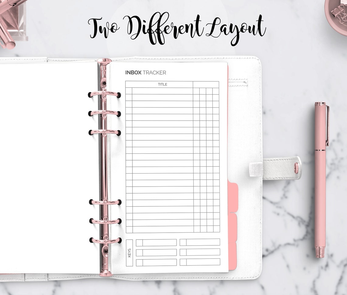 Inbox Tracker Task List Minimal Planner Inbox Work Planner - Etsy