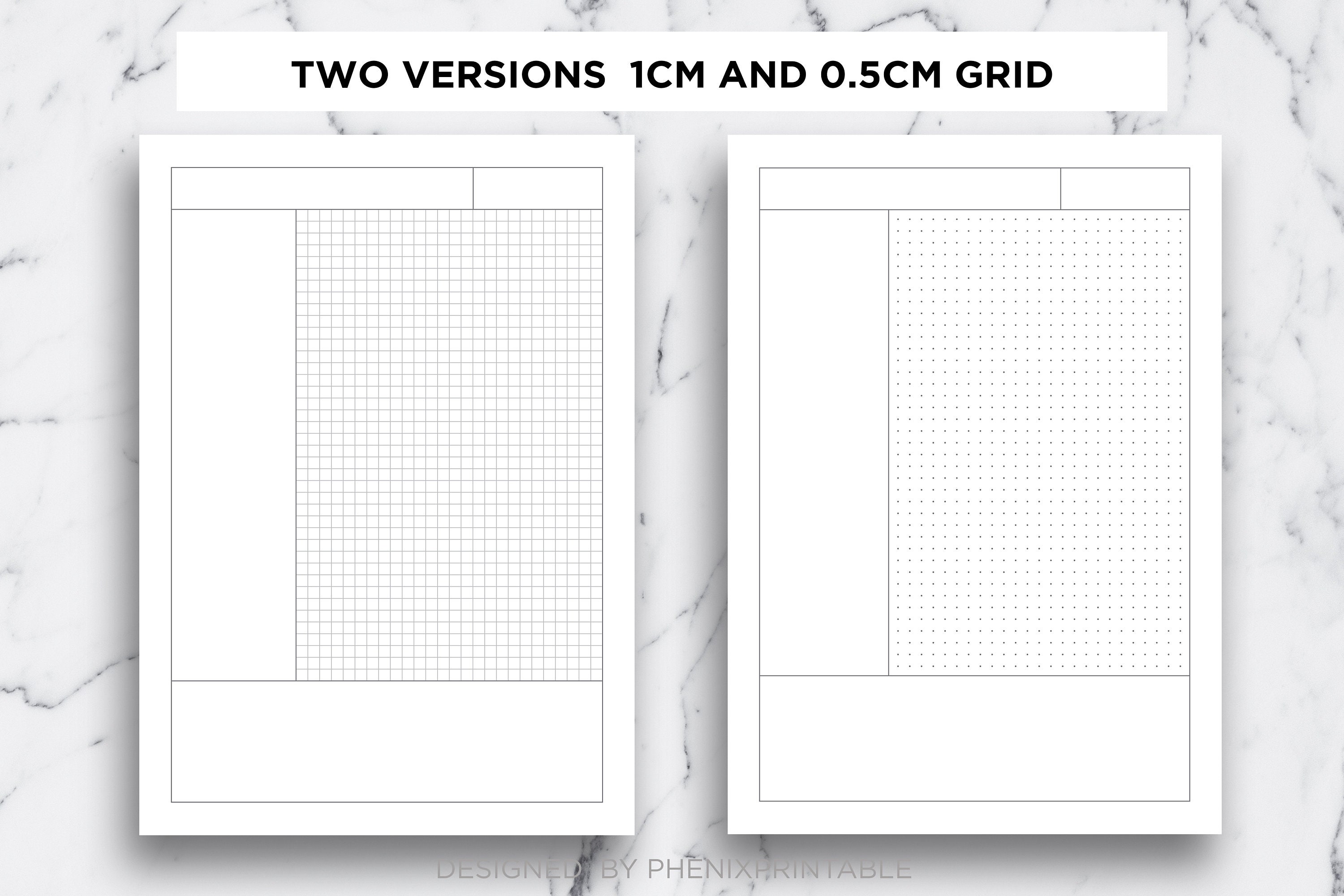 Cornell Notes Template: Dot Grid, Lined, Isometric (PDF Printable) - Etsy