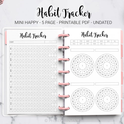 Mini Happy Planner Habit Tracker Habit Tracker Printable - Etsy