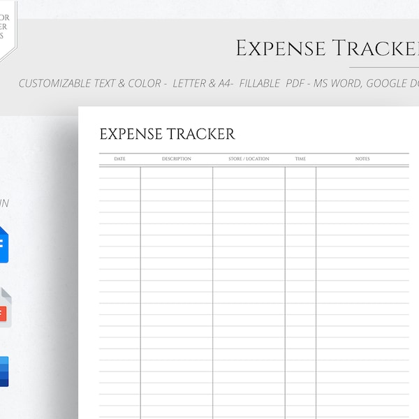 Expense Tracker - Etsy