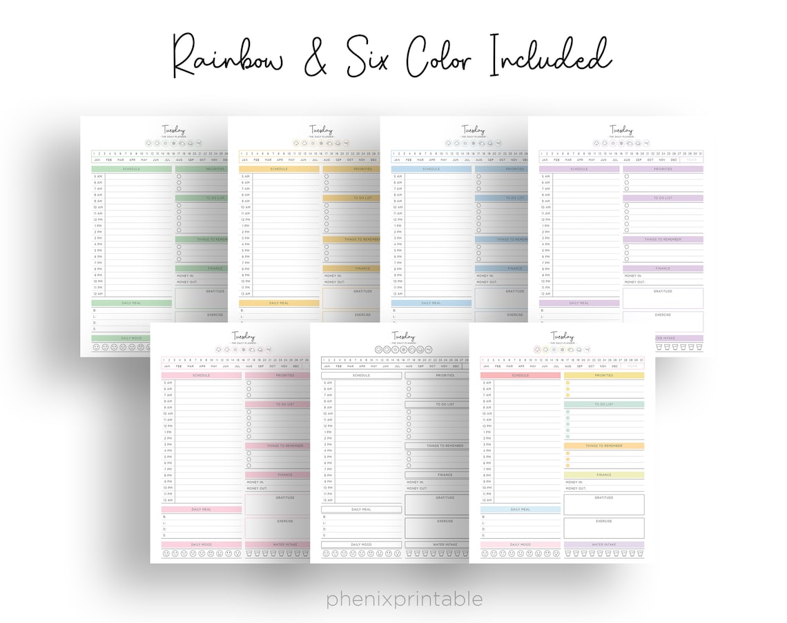 Daily Planner Day Planner Work Planner Weekly Hourly Planner - Etsy