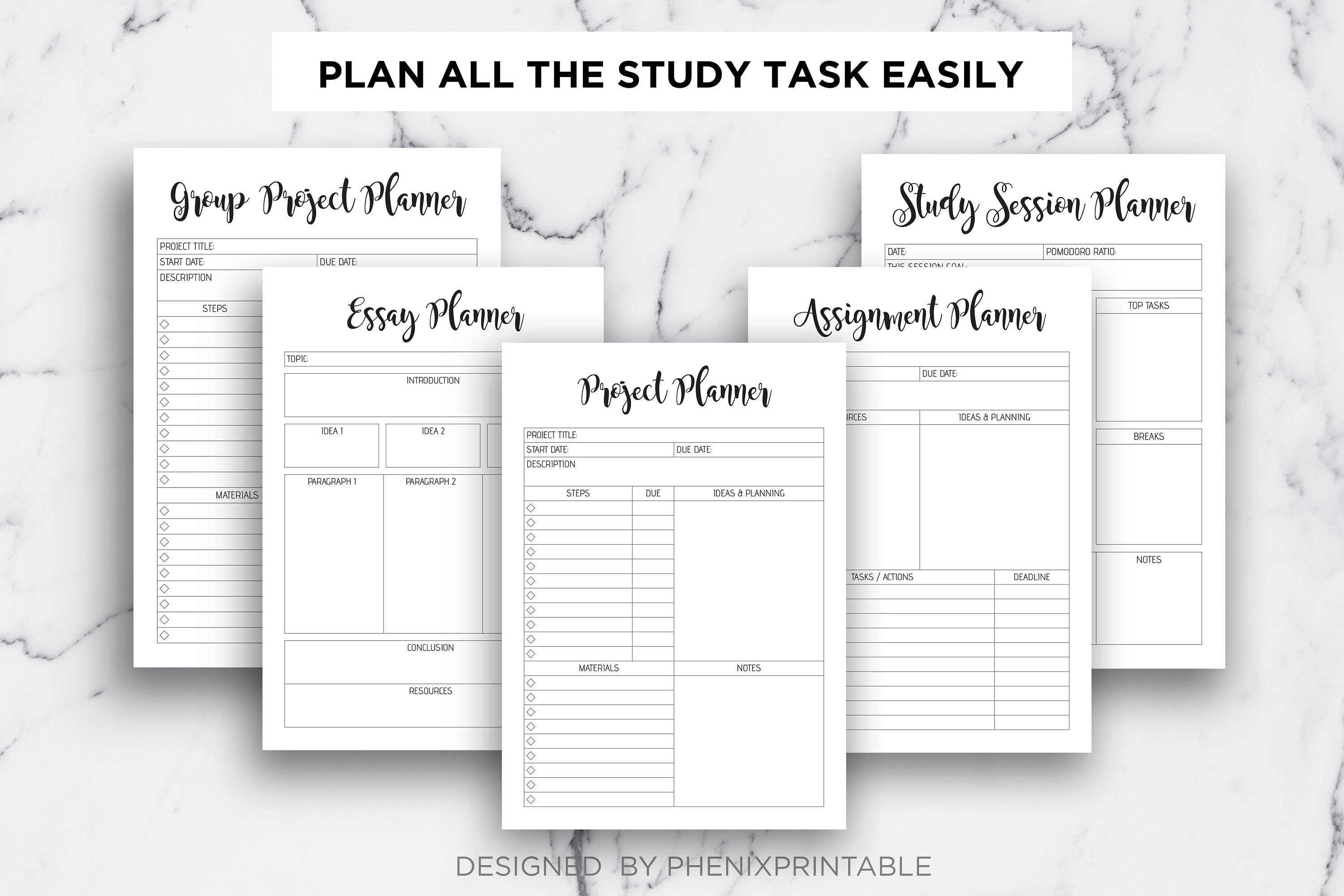 Ultimate Student Planner Study Organizer Back to College - Etsy Canada