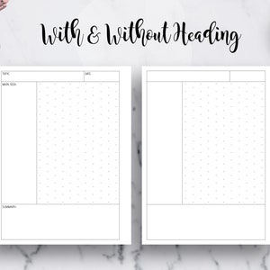 Cornell Notes Method Paper Student Note Taking Template Dot Grid Lined ...