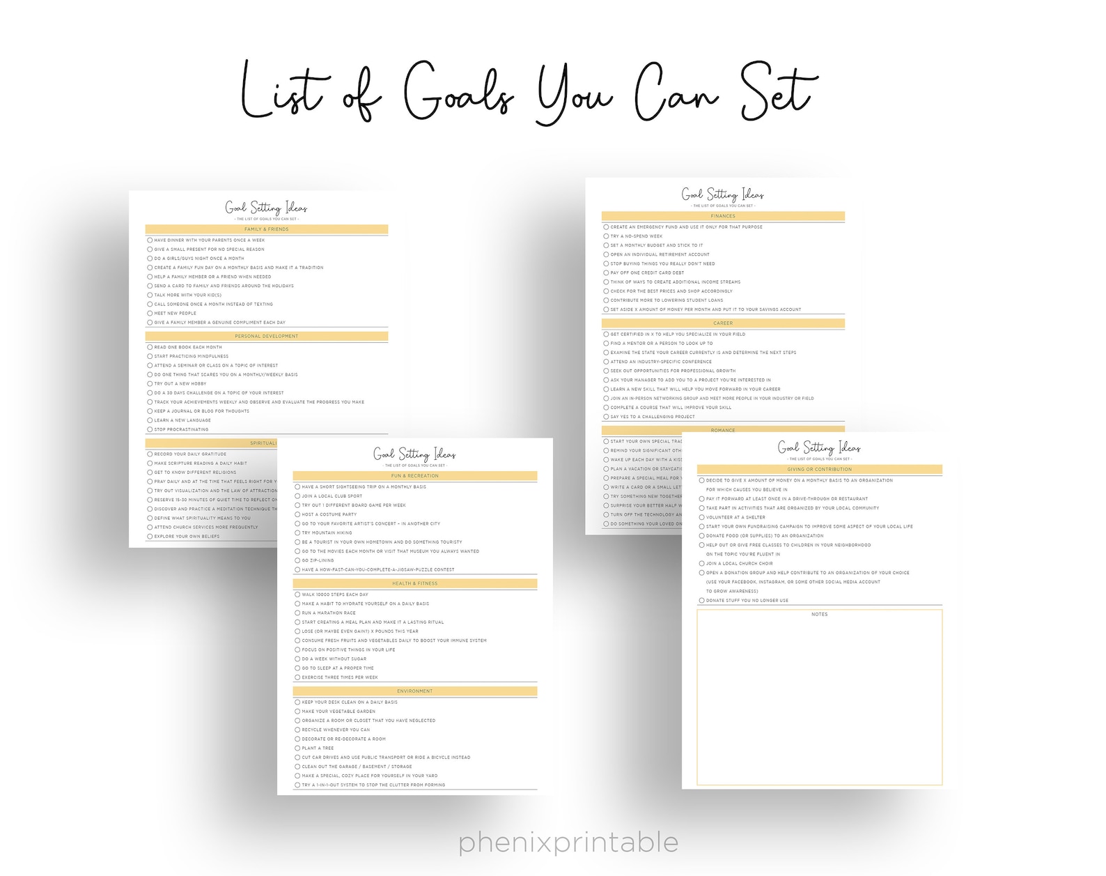 Goal Planner Tracker SMART Goal Setting Kit Monthly Habit - Etsy