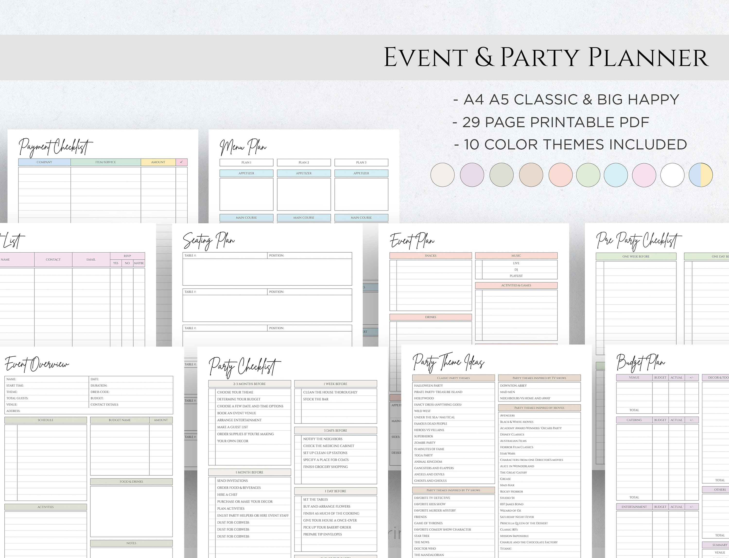 Sweet 16 Planner Guide Printable Sweet 16 Planner Guide Printable