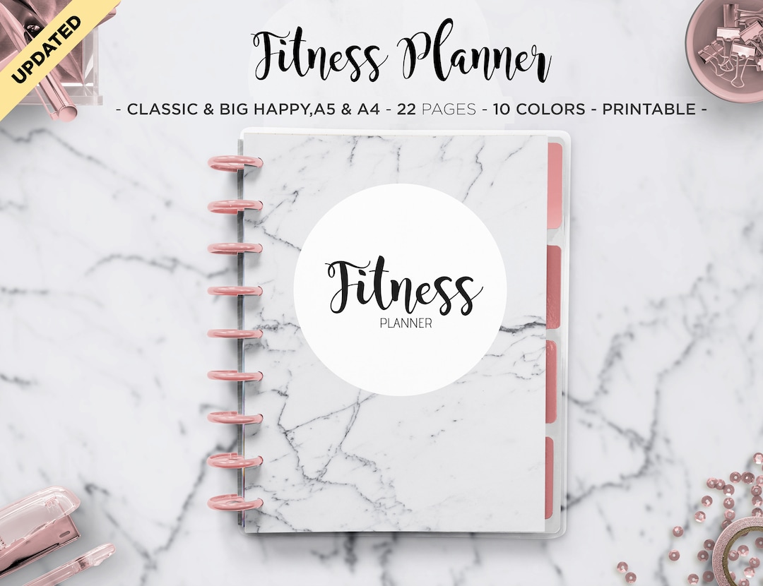 Fitness Planner: Weight Loss, Calorie Tracker (PDF Printable Inserts ...