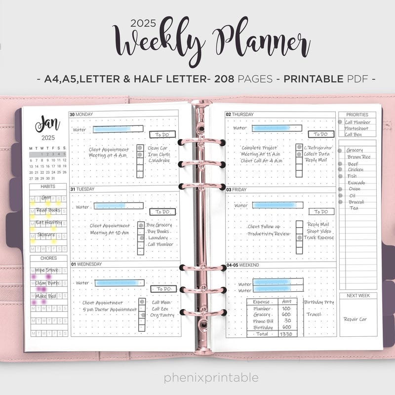 Daily Grid Tracker - Etsy