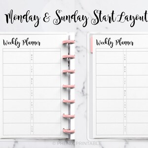 Weekly Planner Split Section to Do List Habit Mood Sleep | Etsy