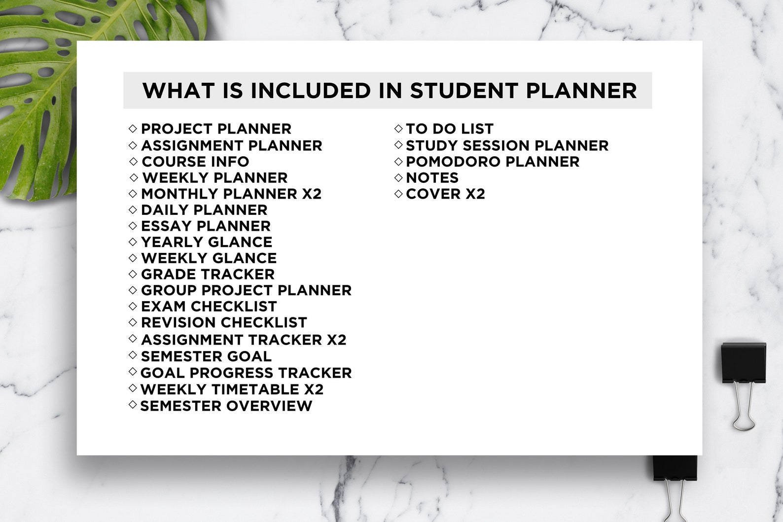 Ultimate Student Planner Study Organizer Back to College - Etsy