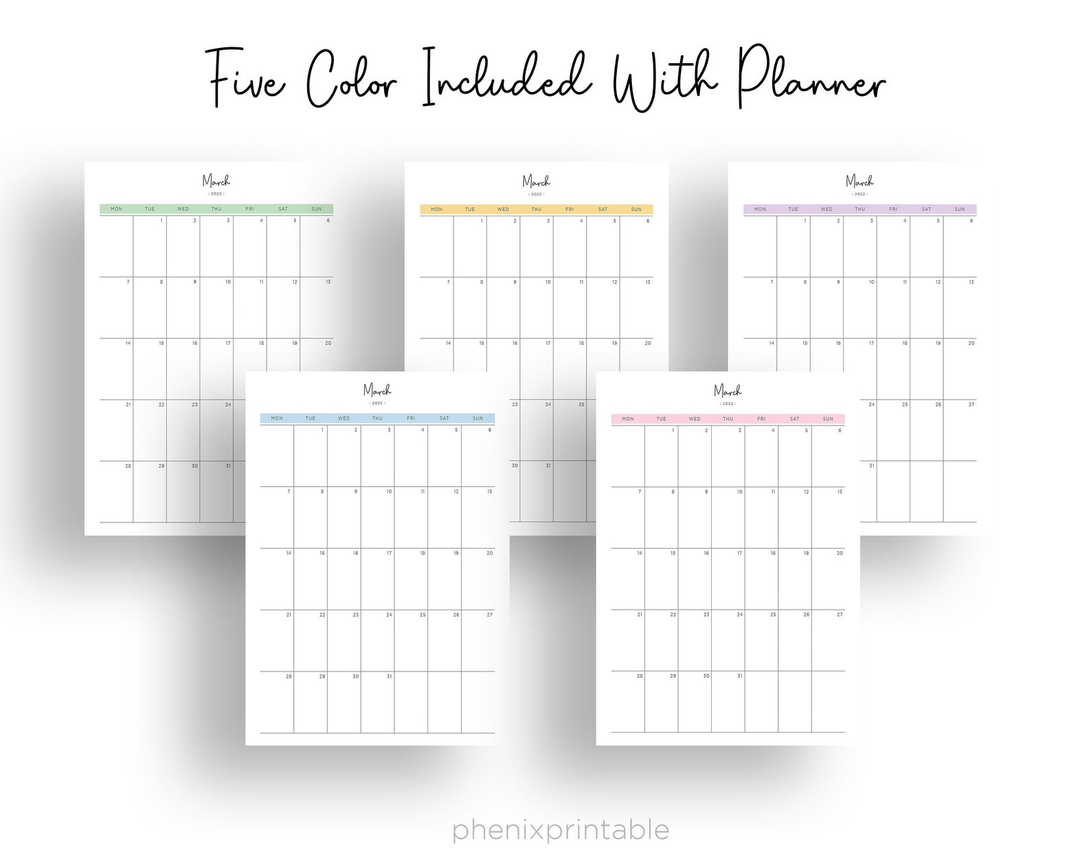 2022 2023 Monthly Planner Yearly Monthly Calendar Inserts | Etsy