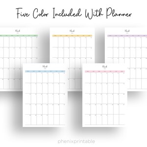 2022 2023 Monthly Planner Yearly Monthly Calendar Inserts - Etsy