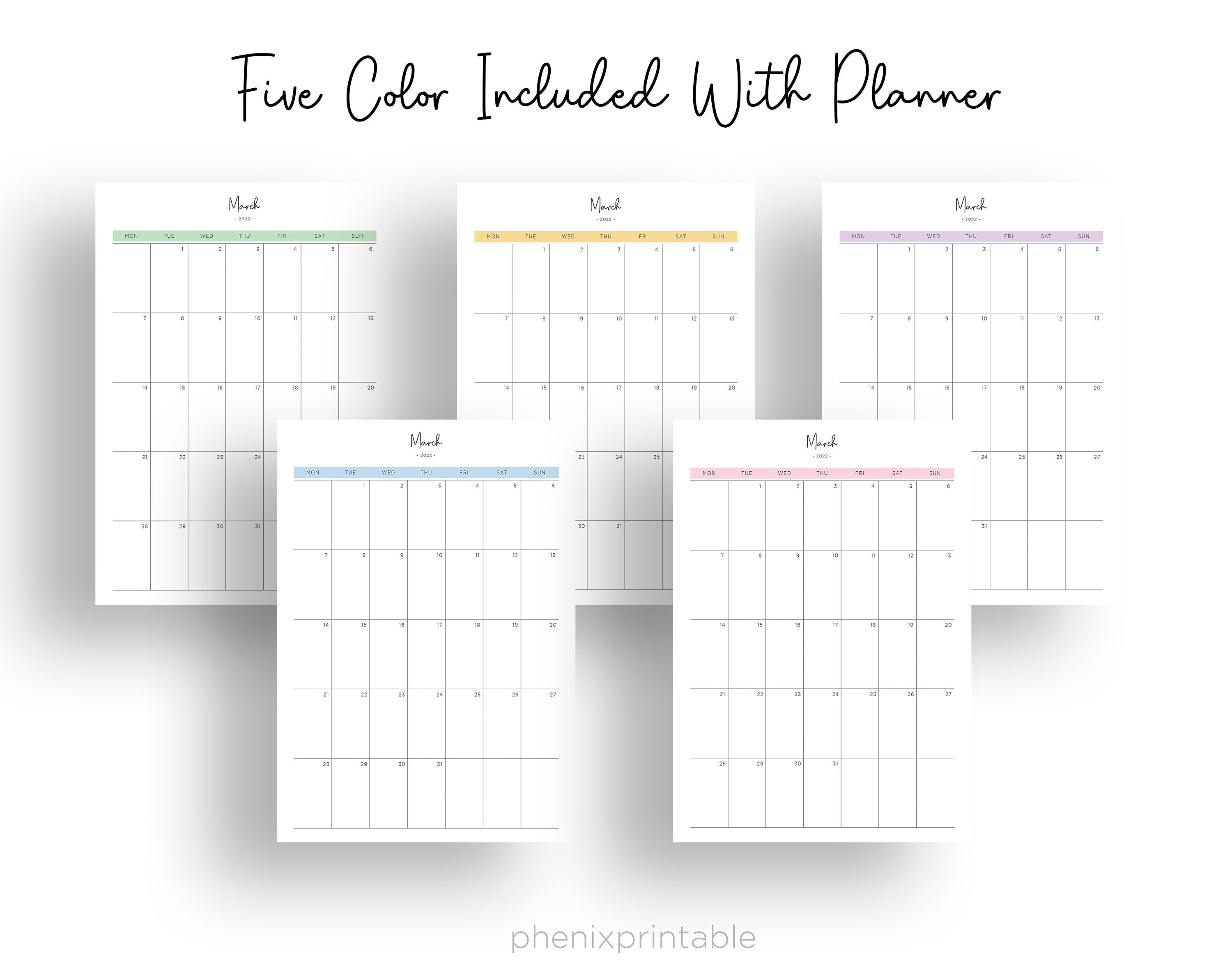 2022 2023 Monthly Planner Yearly Monthly Calendar Inserts | Etsy