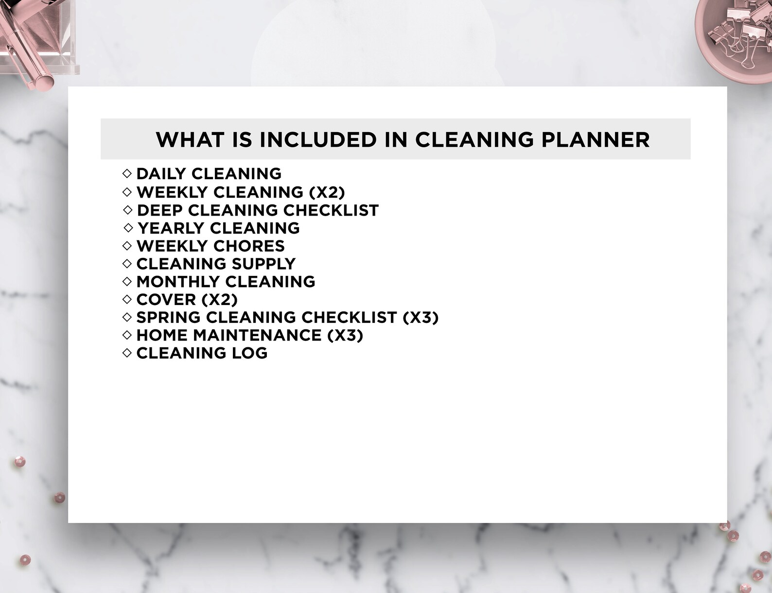 Cleaning Planner Schedule Weekly Chores Home Organizer - Etsy