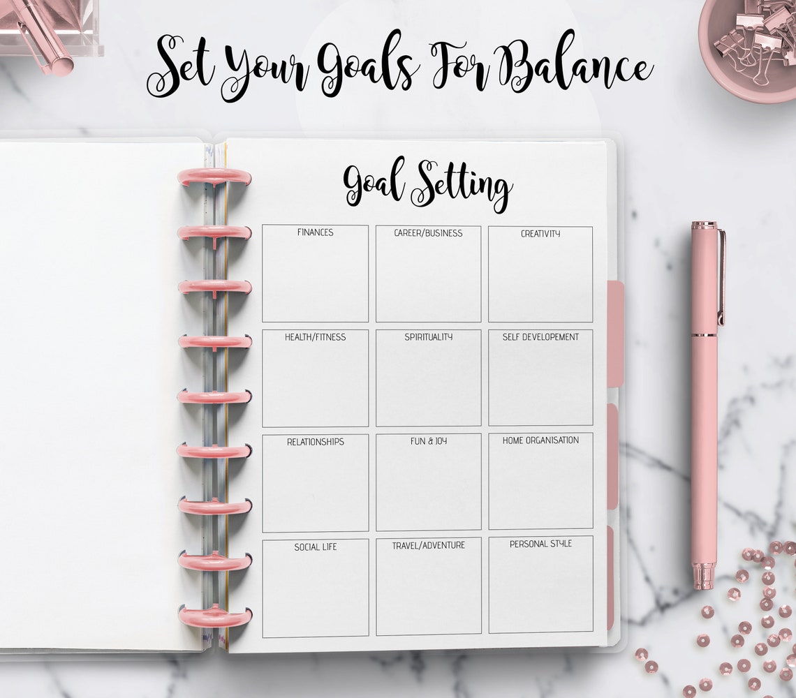 Wheel of Life Balance Goal Setting Planner Life Management - Etsy Nederland