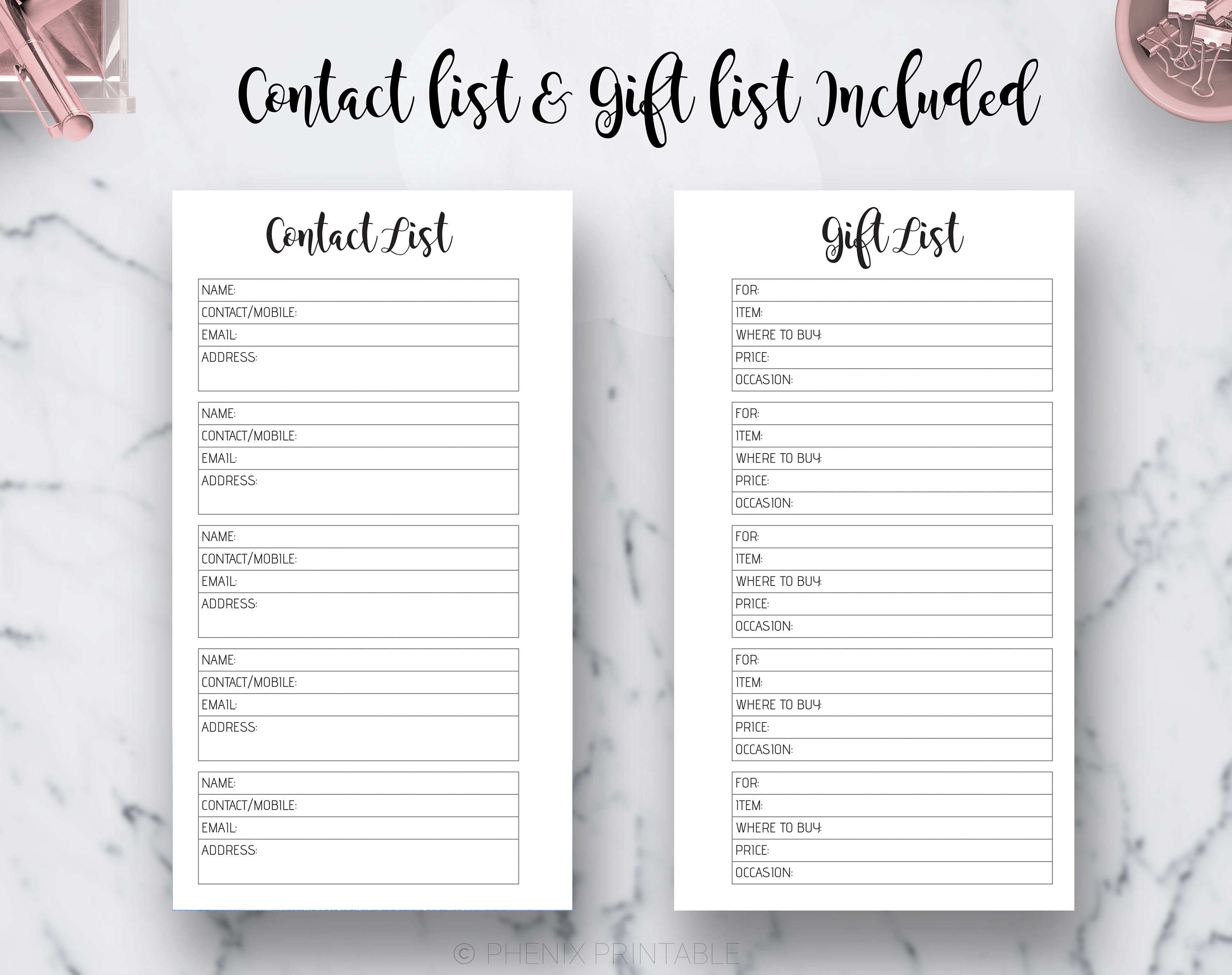 To Do Grocery List Shopping Packing List Blank Template Task | Etsy UK