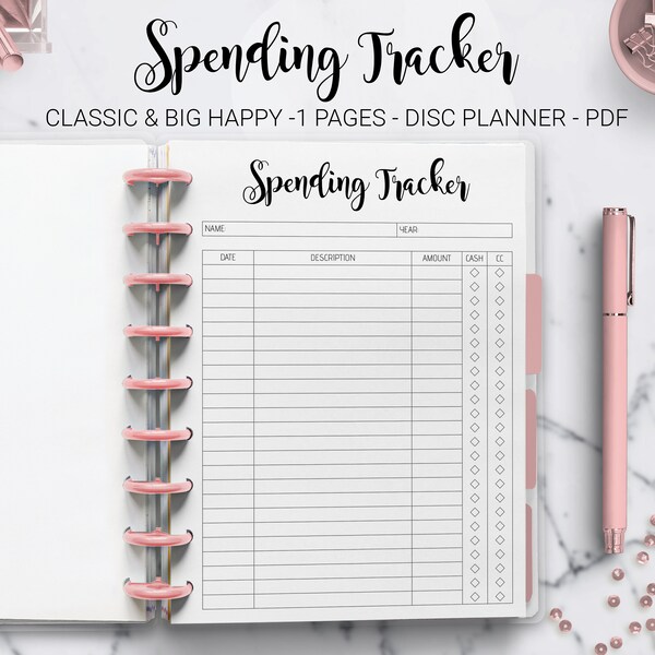 Happy Planner Expense Tracker - Etsy