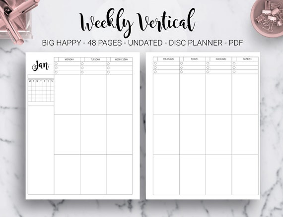 Happy Planner Big Weekly Vertical Undated Happy Planner Big Week ...