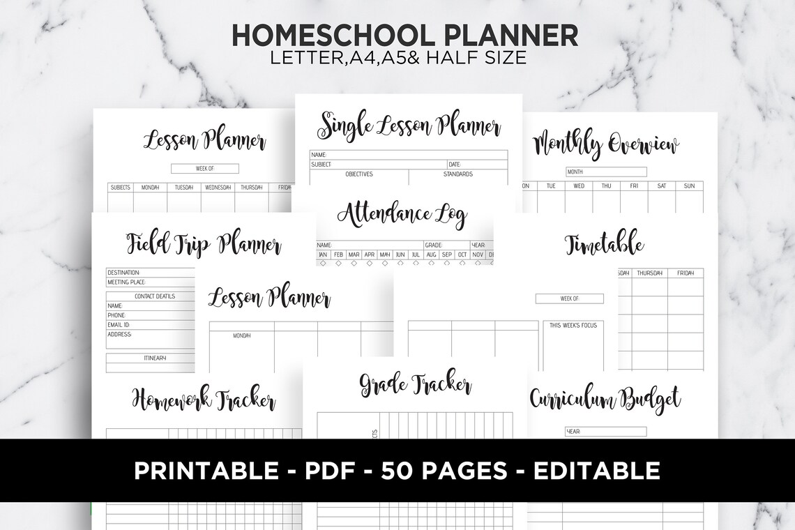 Ultimate Homeschool Planner Home School Lesson Planner - Etsy