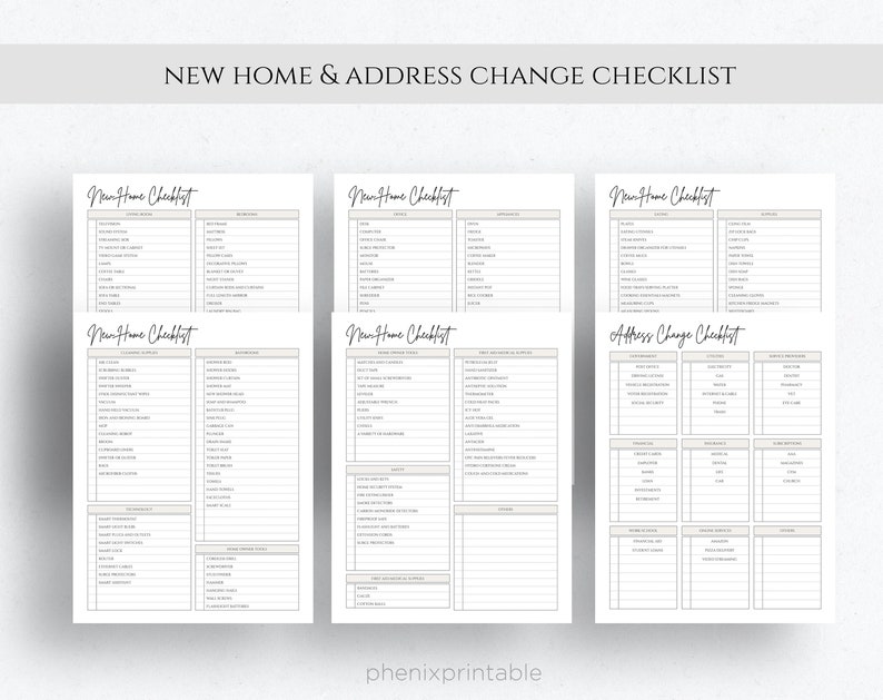 Afdrukbare Verhuisplanner Verhuis checklist Nieuw Huis - Etsy Nederland