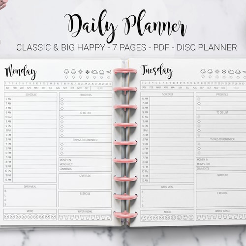 Happy Planner Classic Teacher Weekly Plan Printable Inserts | Etsy