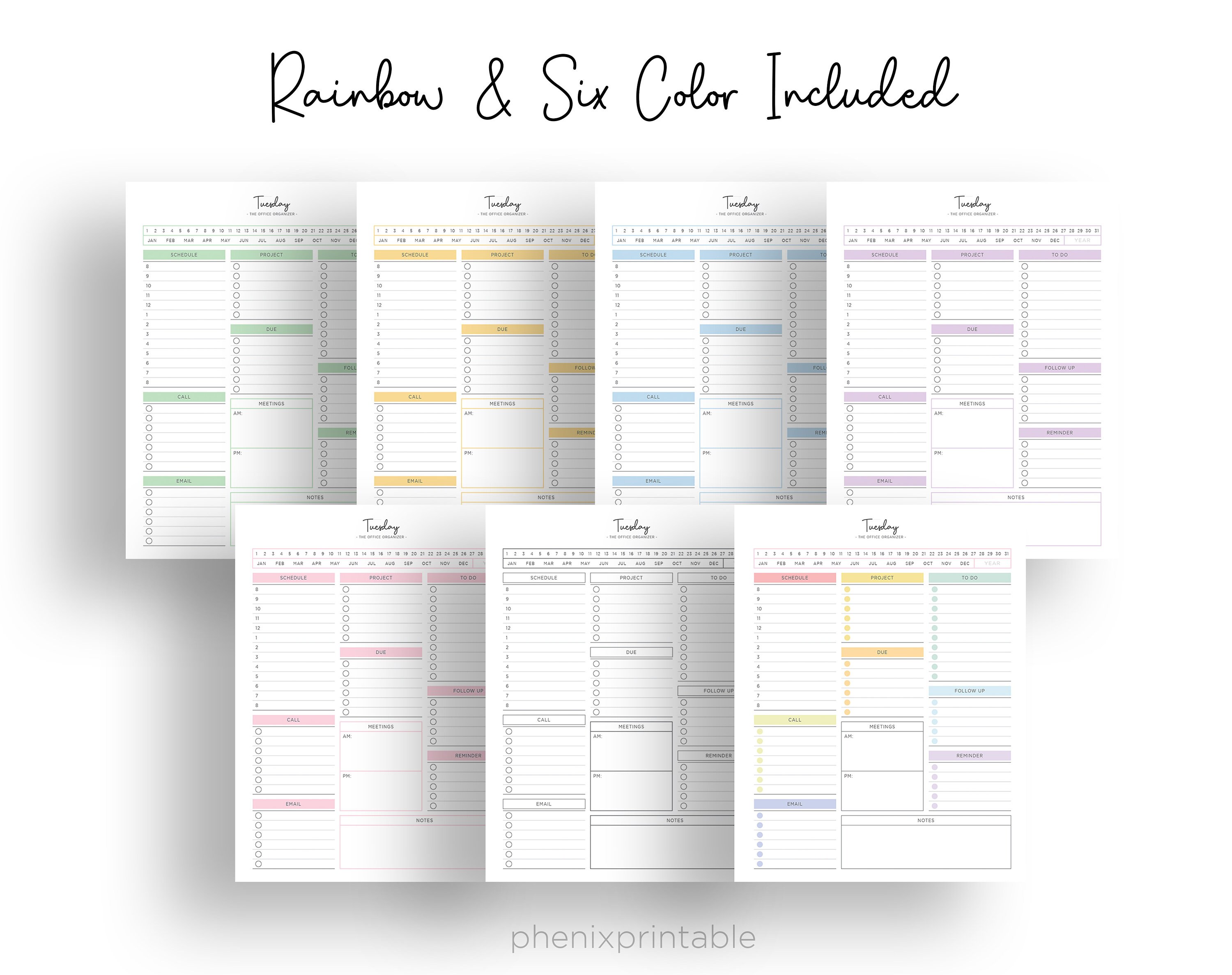 Office Organizer Work Planner Work Schedule Checklist to Do - Etsy