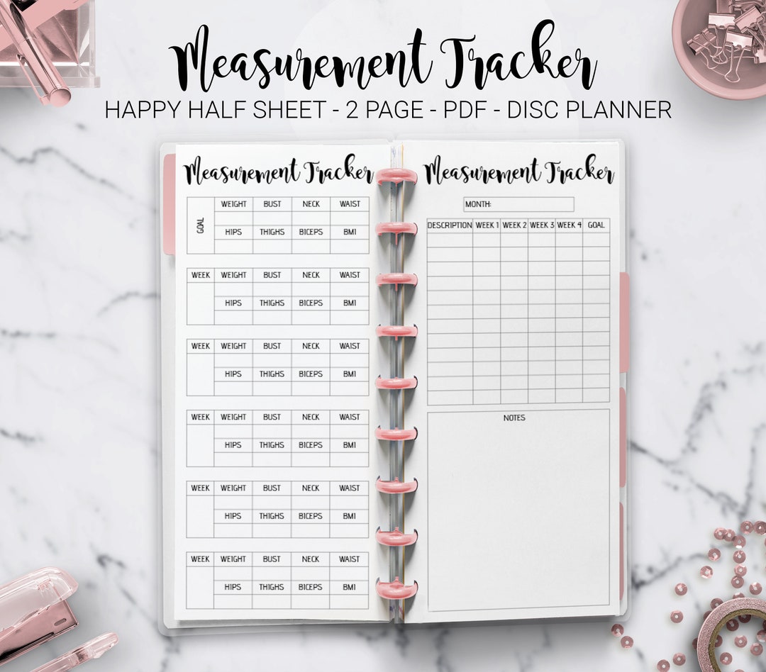 Body Measurement Tracker Fitness Tracker Progress Tracker Weight Log ...