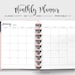 Monthly Planner Undated Month on Two Pages Monthly Calendar Inserts ...