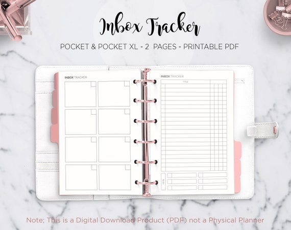 Inbox Tracker Task List Minimal Planner Inbox Work Planner - Etsy