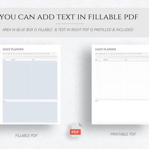 EDITABLE Daily Planner to Do List Day Schedule Organizer Braindump ...