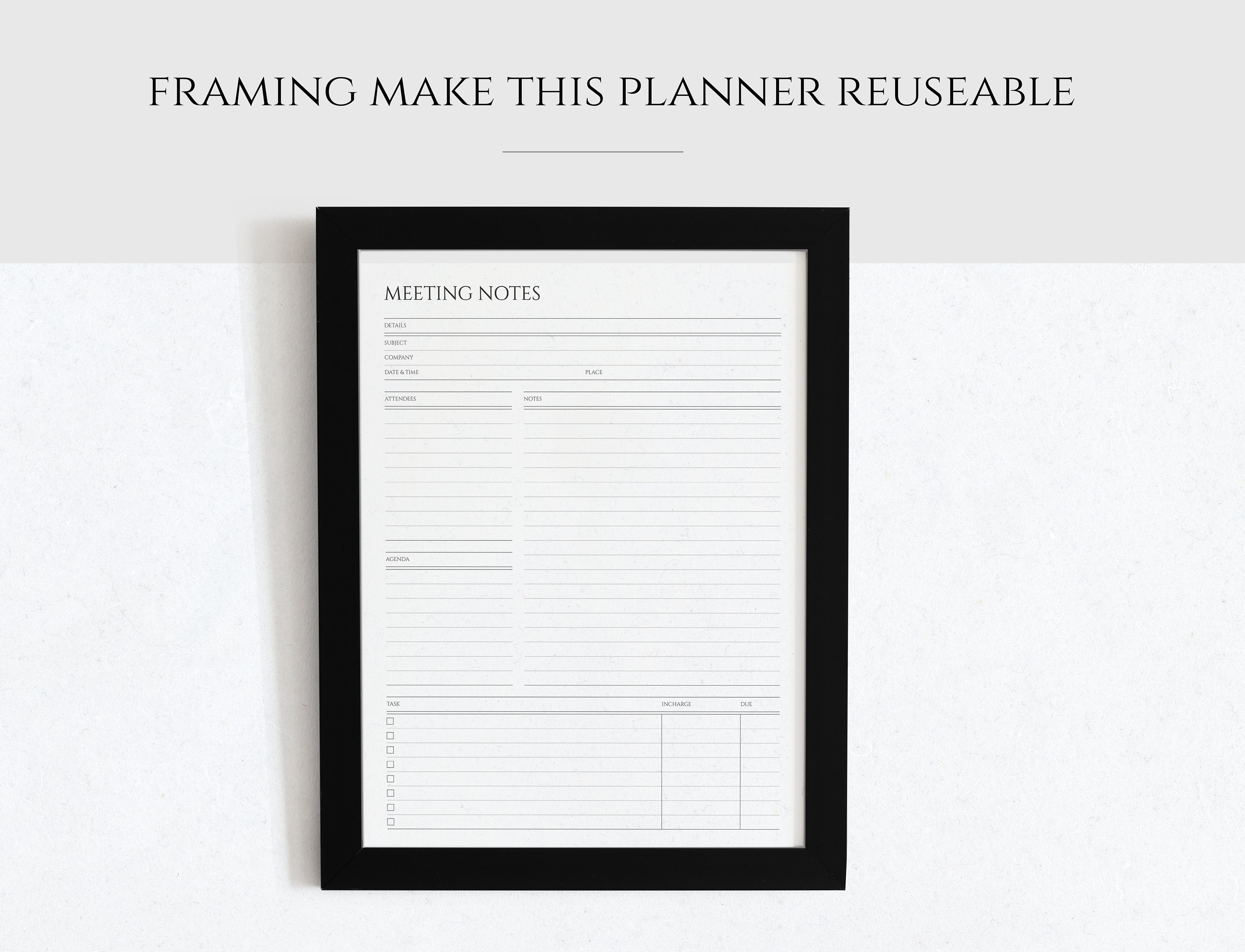 Editable Meeting Minutes Template, Fillable PDF, Google Docs, Word - Etsy