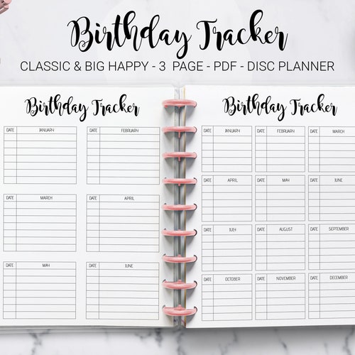 Editable Classic Happy Planner Monthly Calendar Inserts | Etsy