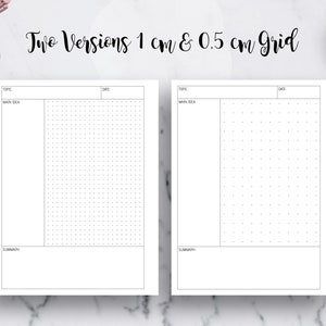 Cornell Notes Method Paper Student Note Taking Template Dot Grid Lined ...