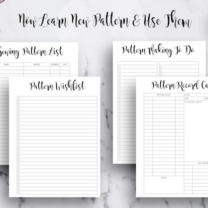 Sewing Planner Project Planner Craft Journal Fashion Design Pattern ...