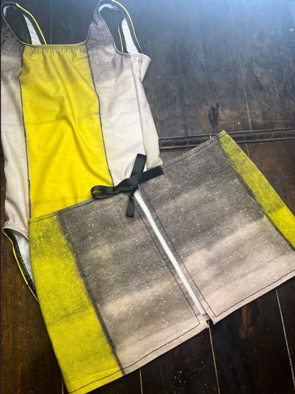 Matching Set One-piece Micro-mini Skirt Xs-4xl Yellow - Etsy
