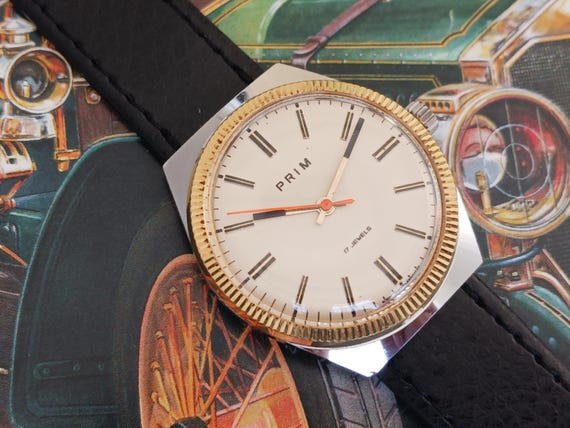 TOP- PRIM dress watch, rare vintage goldplated 1980s … - Gem