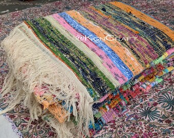 Chindi Rug Area Rag Rug Home Decor Bohemian Large Indian Carpet Floor ...