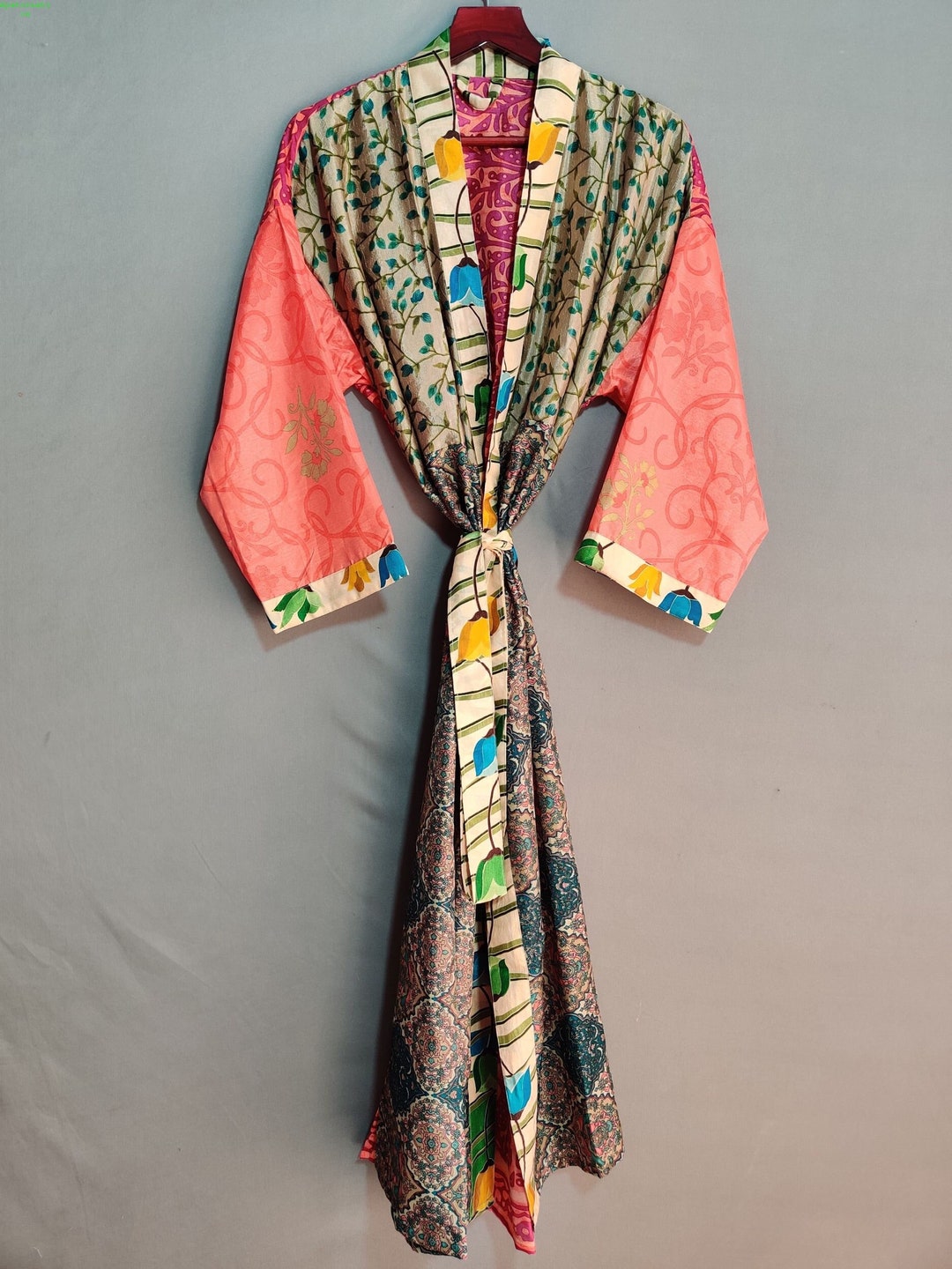Luxury Natural Mulberry Silk Robe, Pure Silk Gown/cardigan, Women's ...